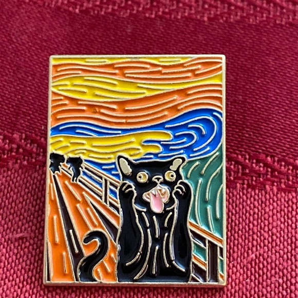 Jewelry | New Black Cat Enamel Over Alloy Art Style Hat Pin Broach ...